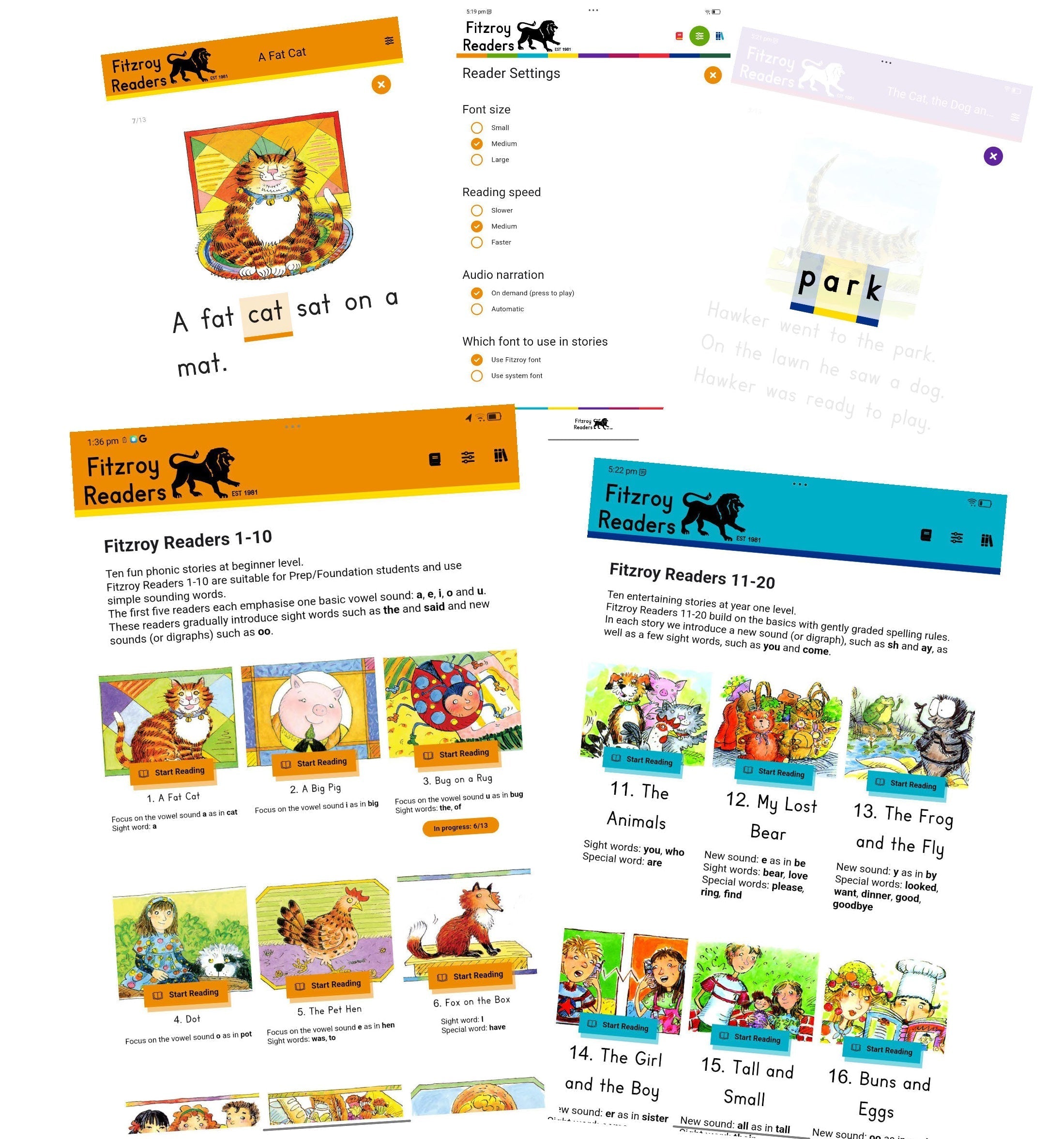 English Phonic Readers - View The Range | Fitzroy Readers