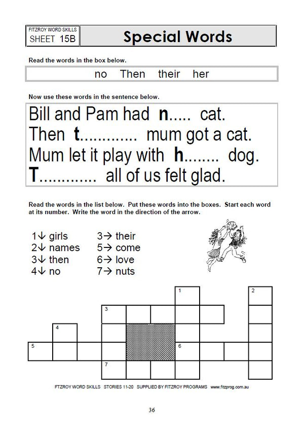 Fitzroy WORD SKILLS 11-20 for Fitzroy Reader level 11-20 - Fitzroy Readers