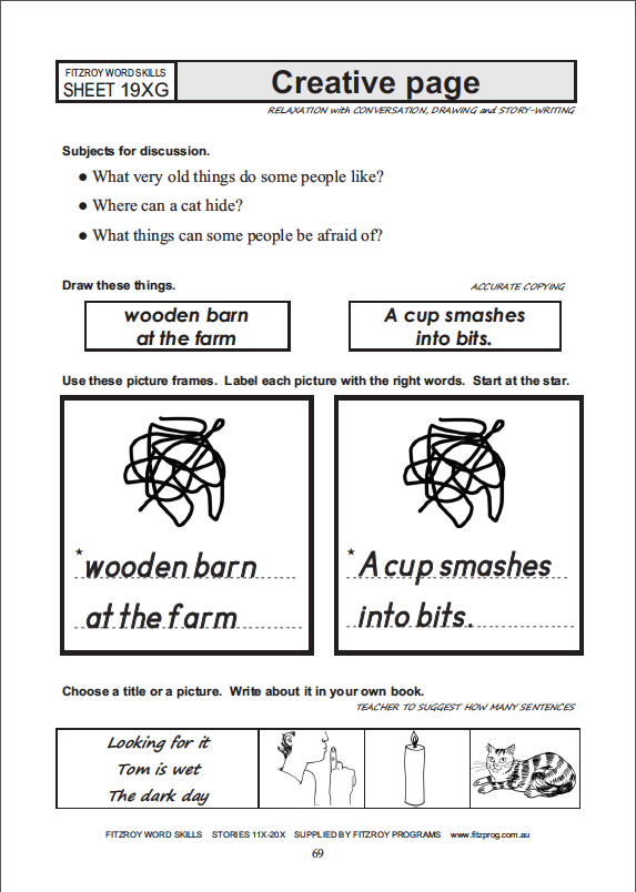Fitzroy Word Skills ANSWER Book 11x-20x - Fitzroy Readers