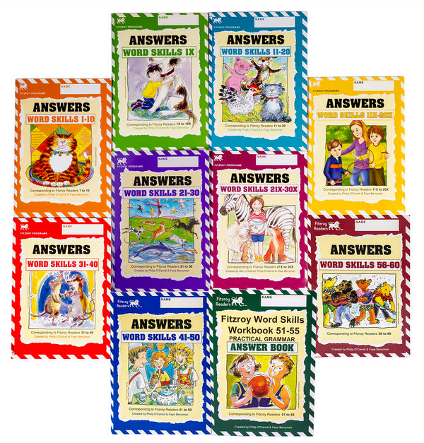 Complete set of Word Skills Answer Books - Fitzroy Readers