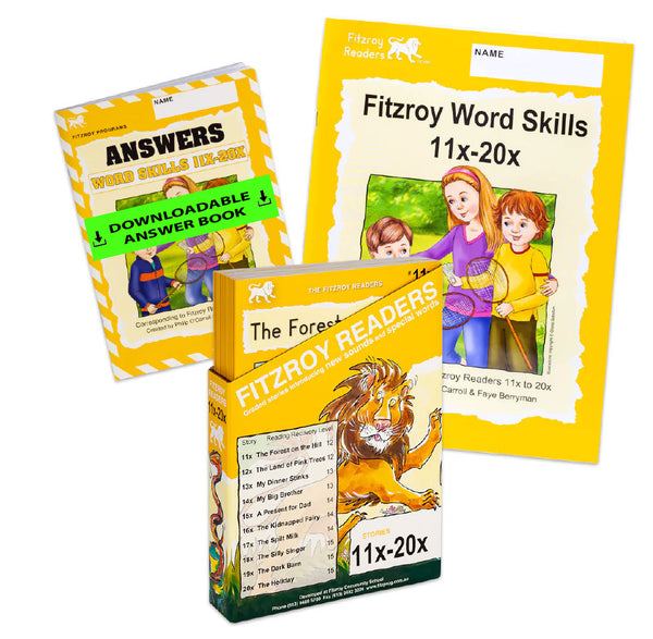 11x-20x Readers + Word Skills + Answer Book - Fitzroy Readers
