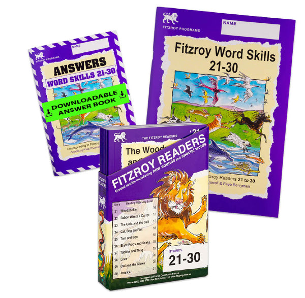 21-30 Readers + Word Skills + Answer Book - Fitzroy Readers