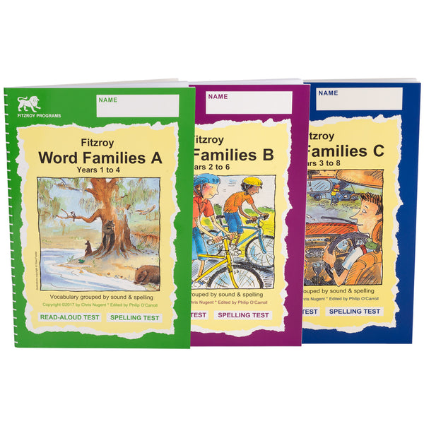 Complete Set Fitzroy Word Families - Fitzroy Readers